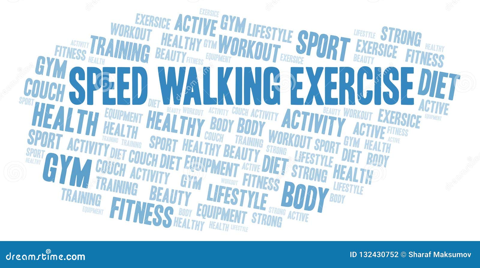 Speed Walking Exercise Word Cloud Stock Illustration - Illustration of ...
