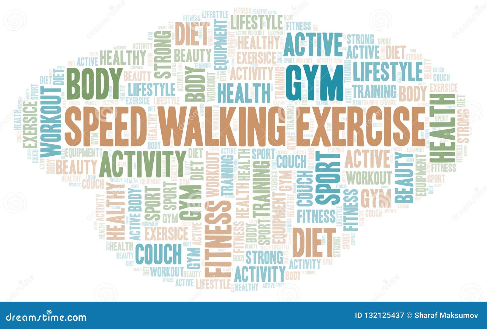 Speed Walking Exercise Word Cloud Stock Illustration - Illustration of ...