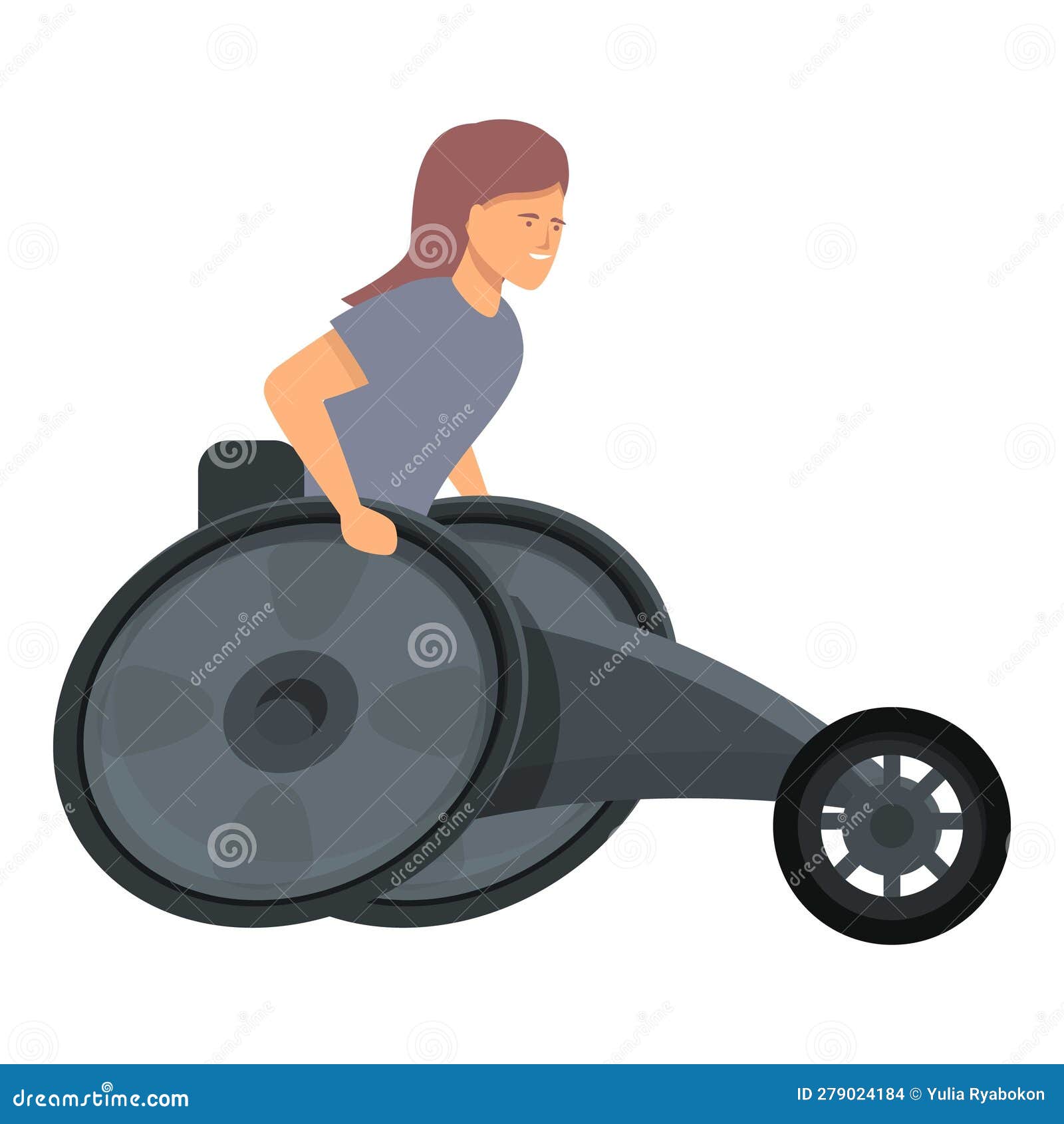Speed Wheelchair Icon Cartoon Vector. Disabled Sport Stock Vector ...