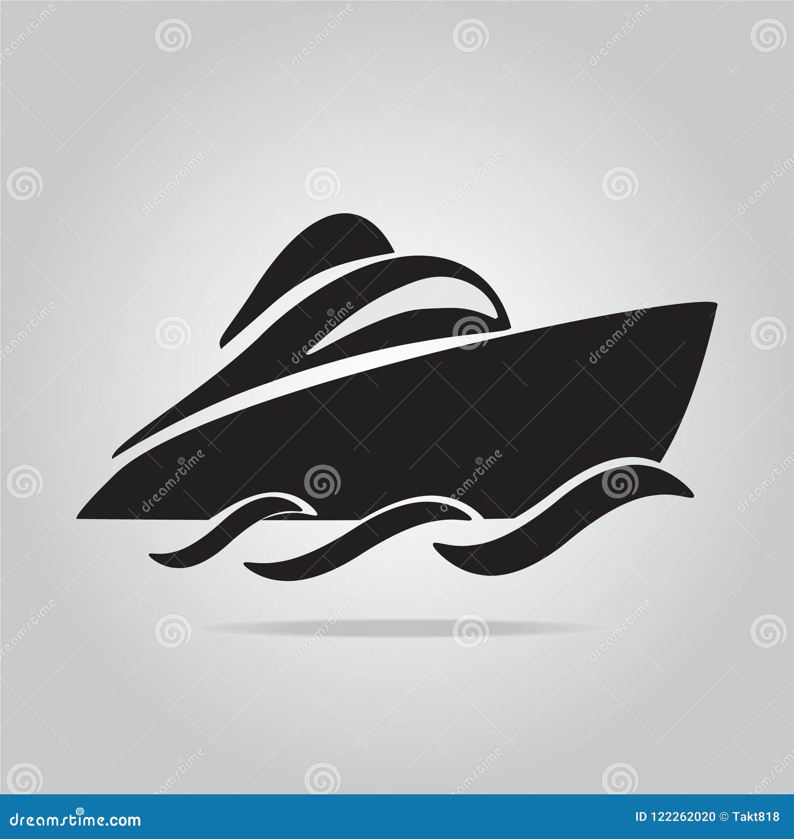 Speedboat Icon Cartoon Vector | CartoonDealer.com #374473727