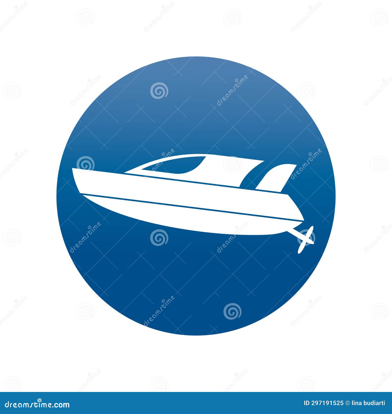 Speedboat icon stock illustration. Illustration of maritime - 297191525
