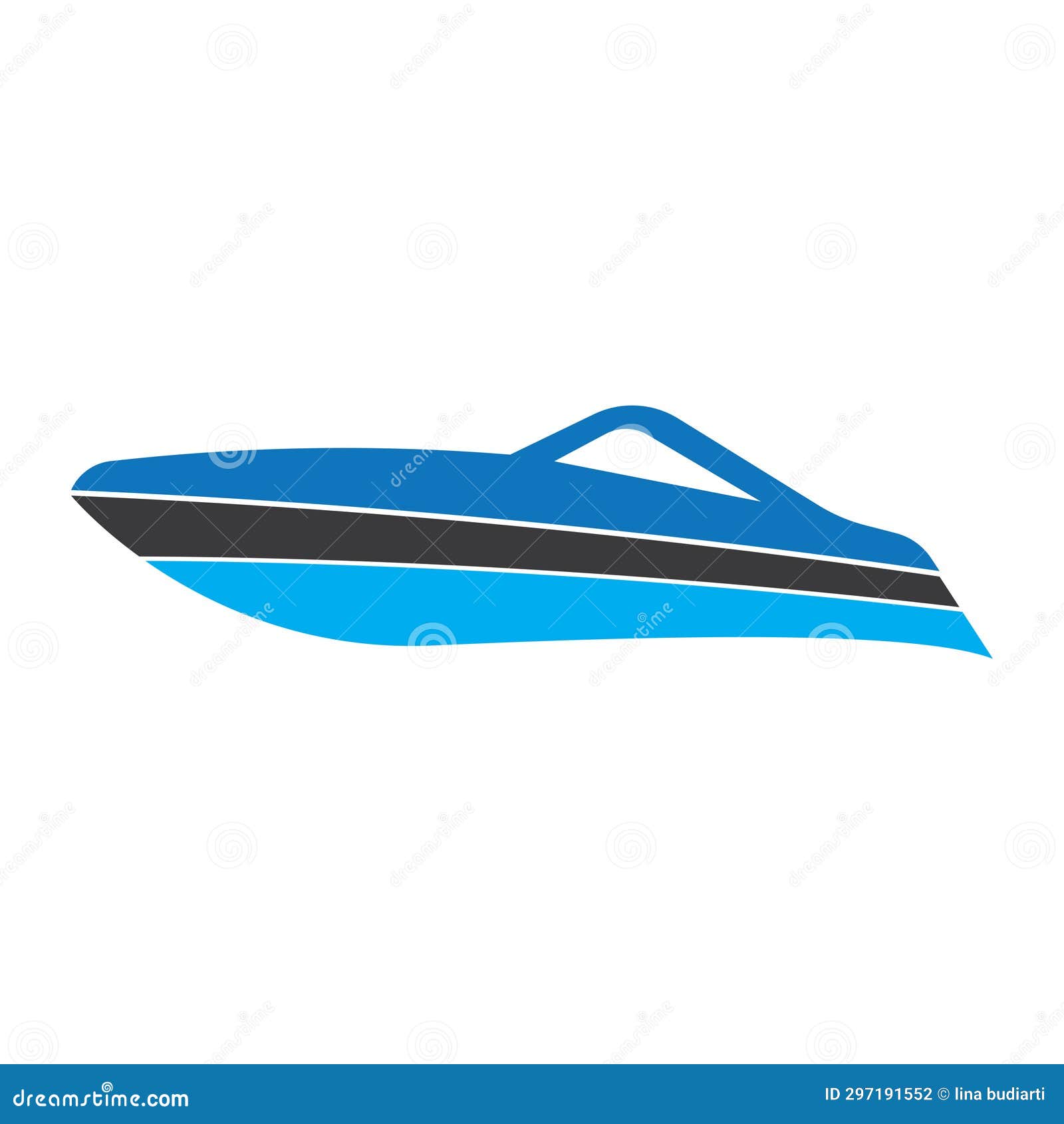 Speedboat icon stock illustration. Illustration of label - 297191552