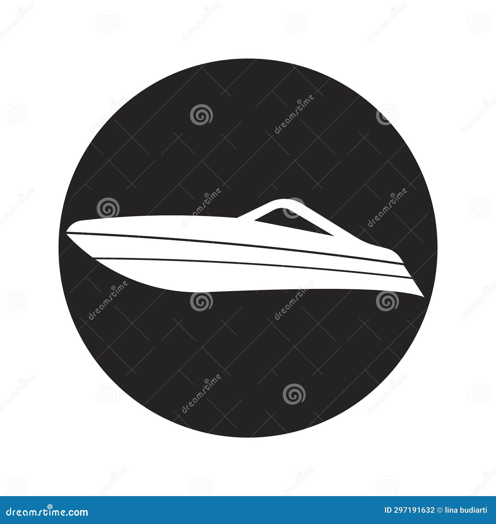 Speedboat icon stock illustration. Illustration of sign - 297191632