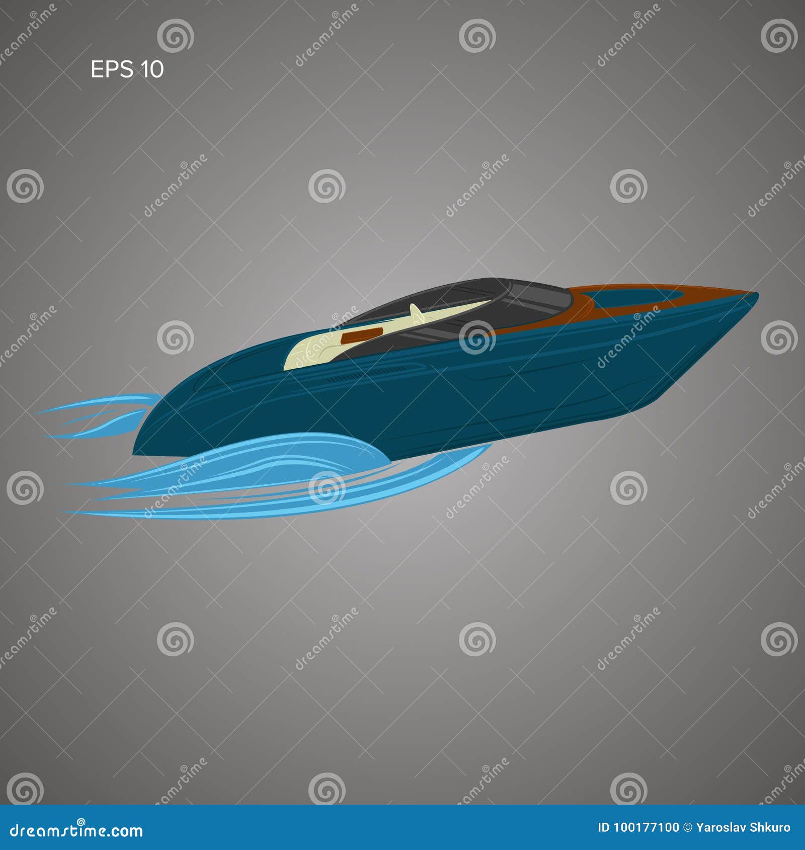 Speedboat Illustration. Luxury Boat Vector Stock Vector - Illustration ...