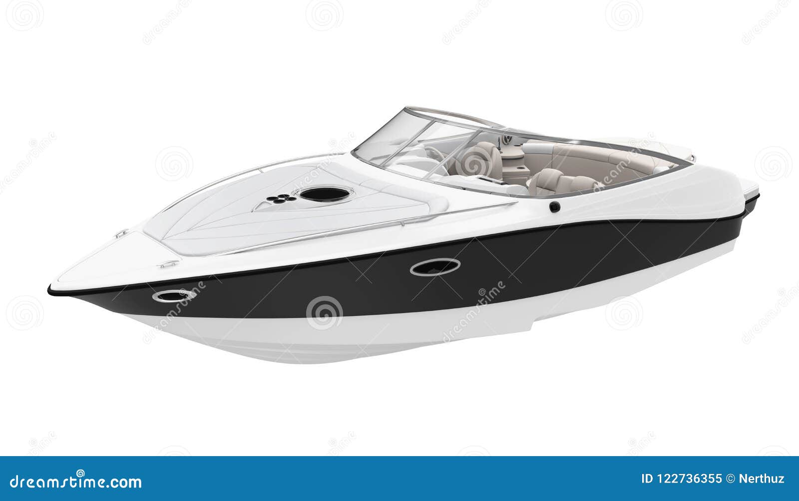 Speedboat Isolated Vector Illustration. Luxury And Expensive Boat ...