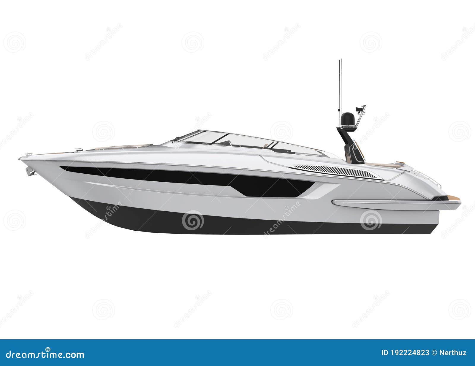 Speedboat Isolated Vector Illustration. Luxury And Expensive Boat ...