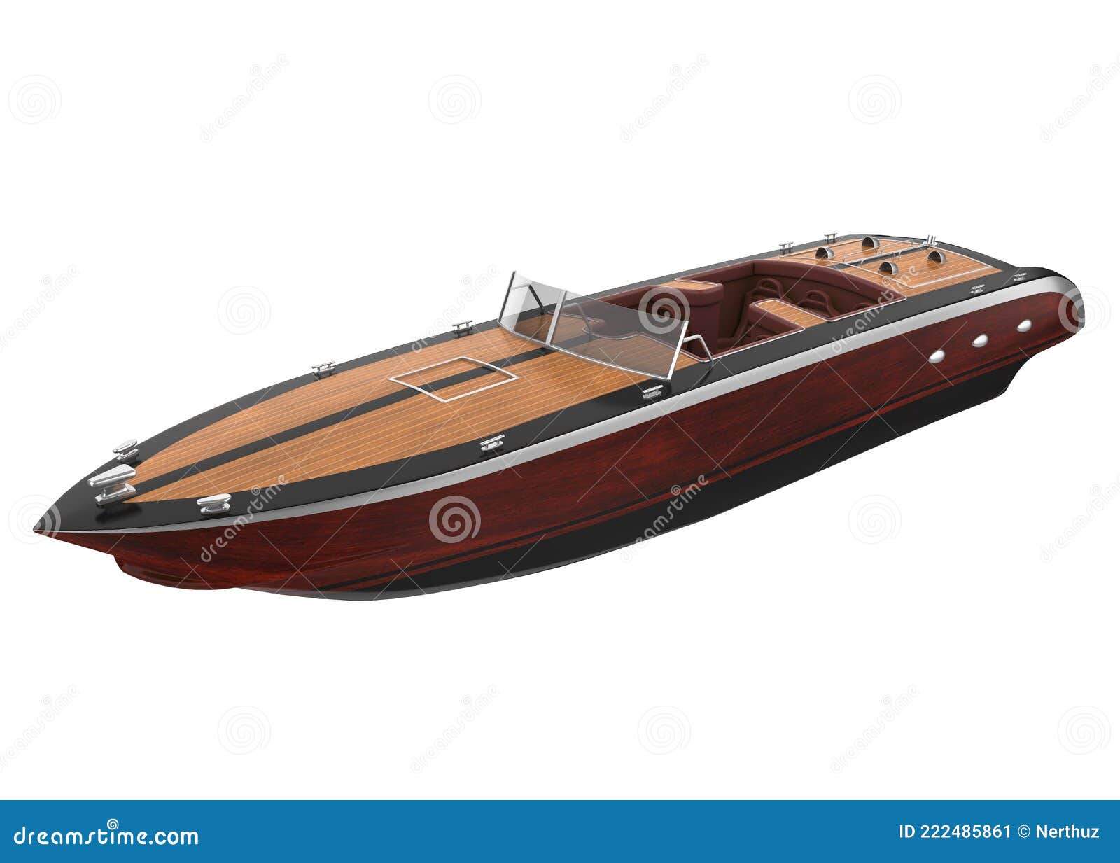 Speedboat Isolated Illustration. Luxury Boat Vector. Streamline ...