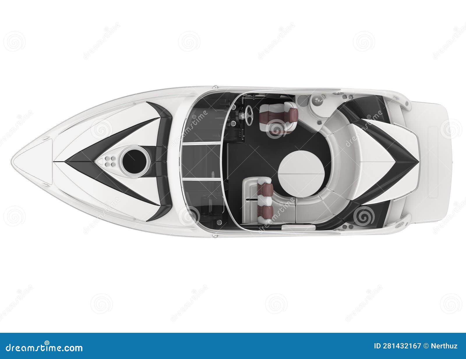 Speedboat Isolated stock illustration. Illustration of boating - 281432167