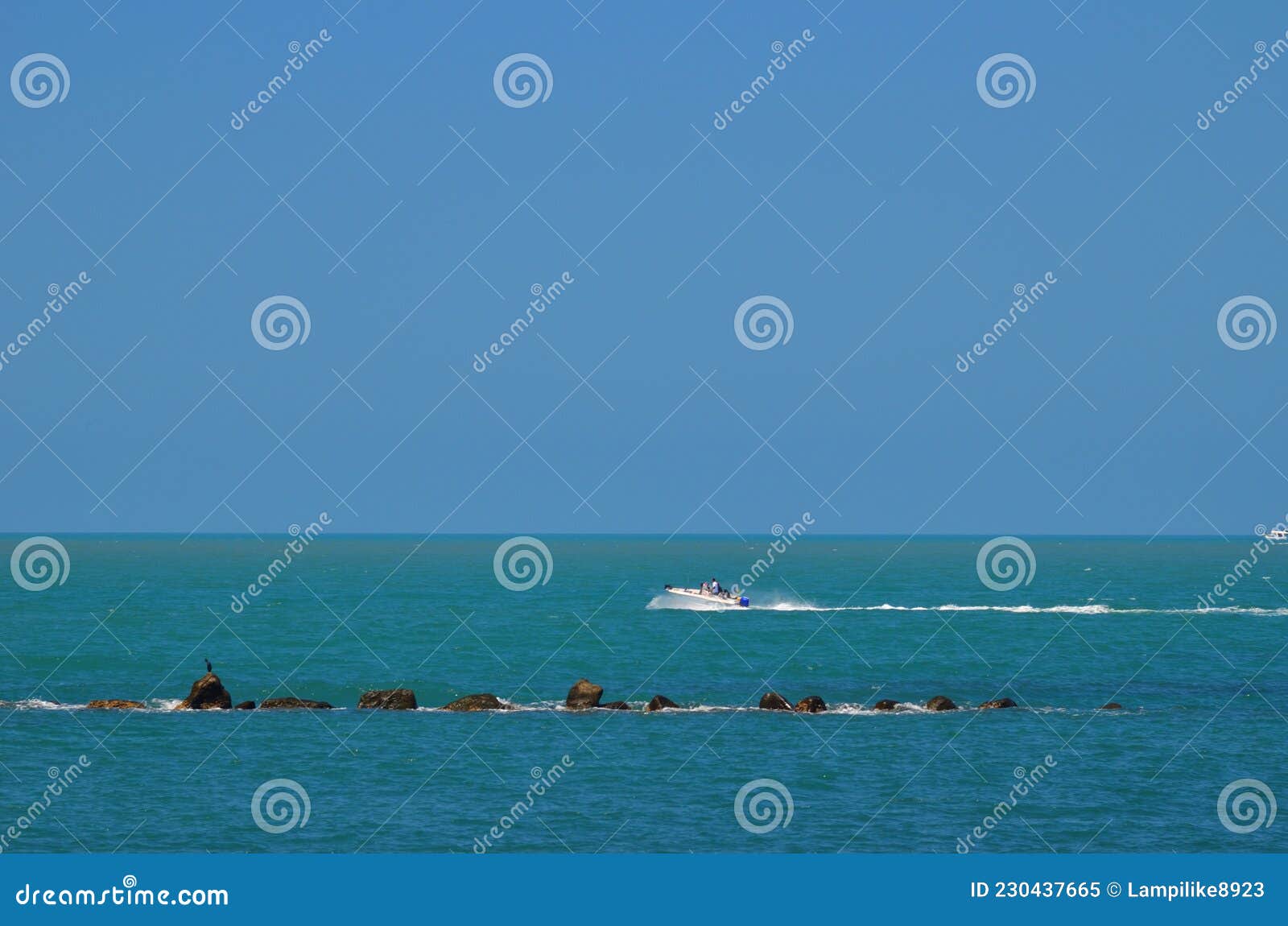 The Speedboat Ride on the Wind and Waves Stock Image - Image of waves ...