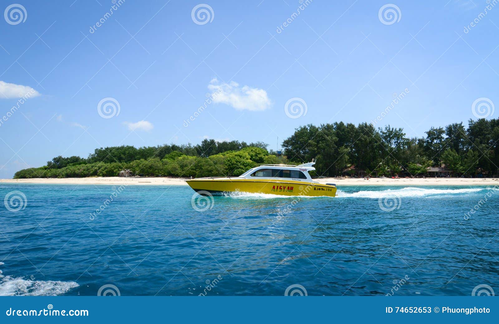 Speedboat Running on the Sea in Bali, Indonesia Editorial Stock Photo ...