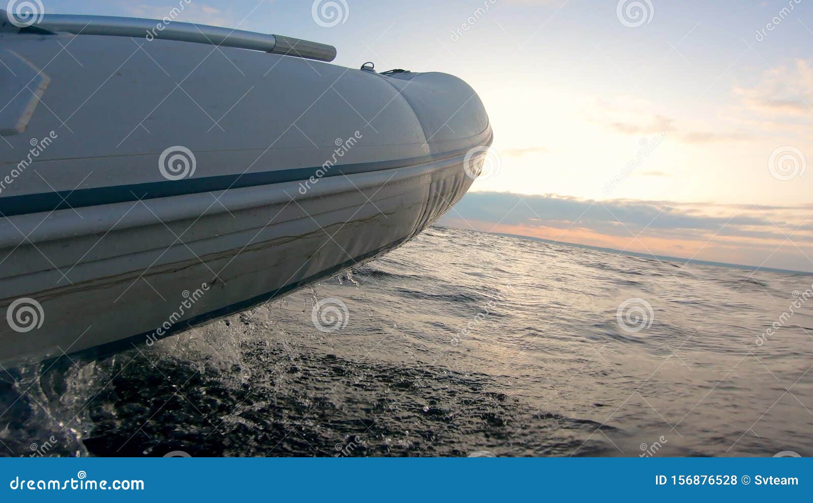 Speedboat is Sailing Along the River in a Side View Stock Footage ...