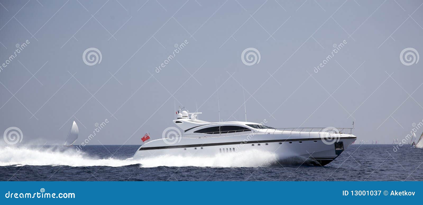 Speedboat in the sea stock image. Image of yacht, summer - 13001037