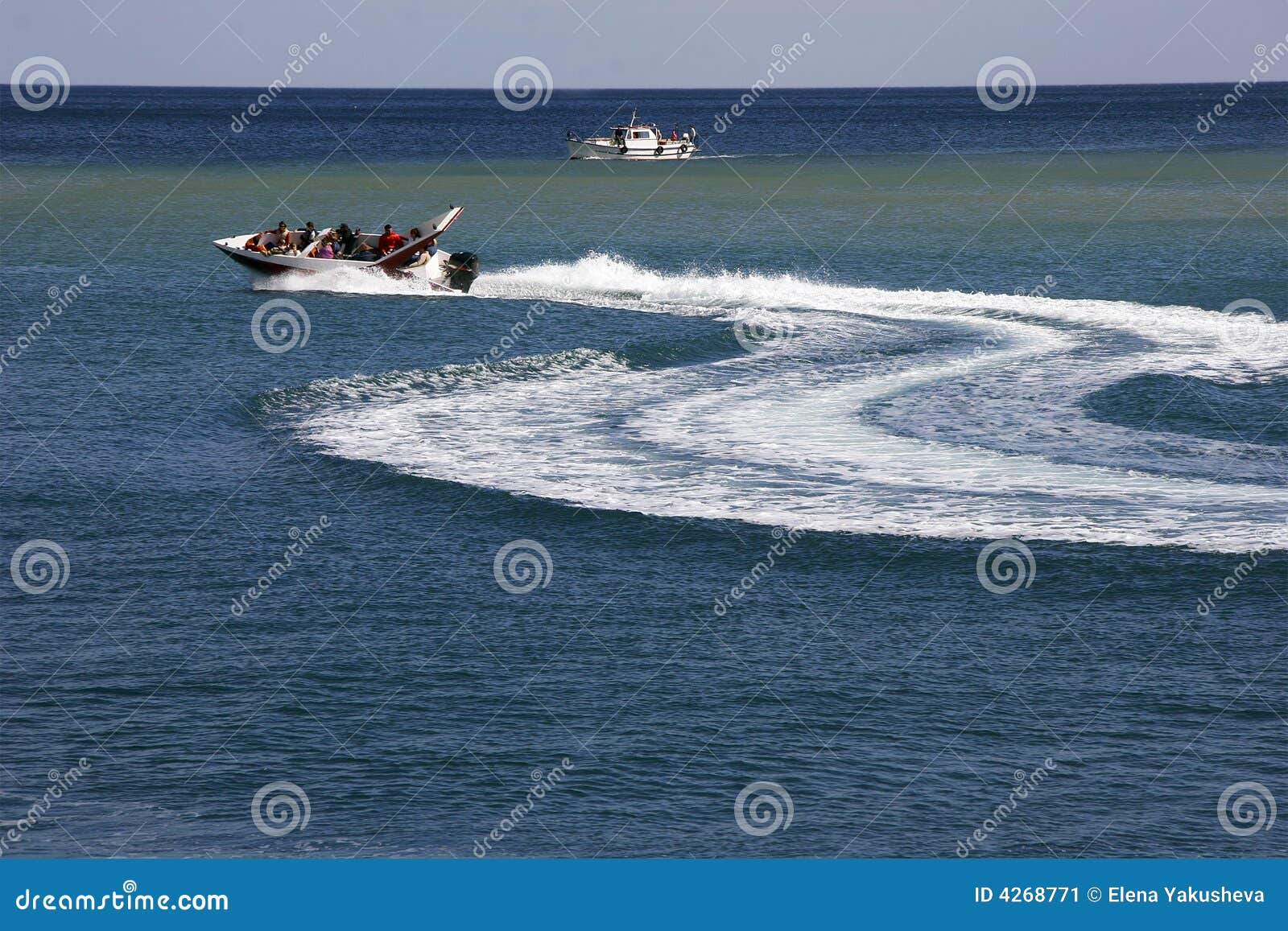 Speedboat in the sea stock image. Image of summer, leisure - 4268771