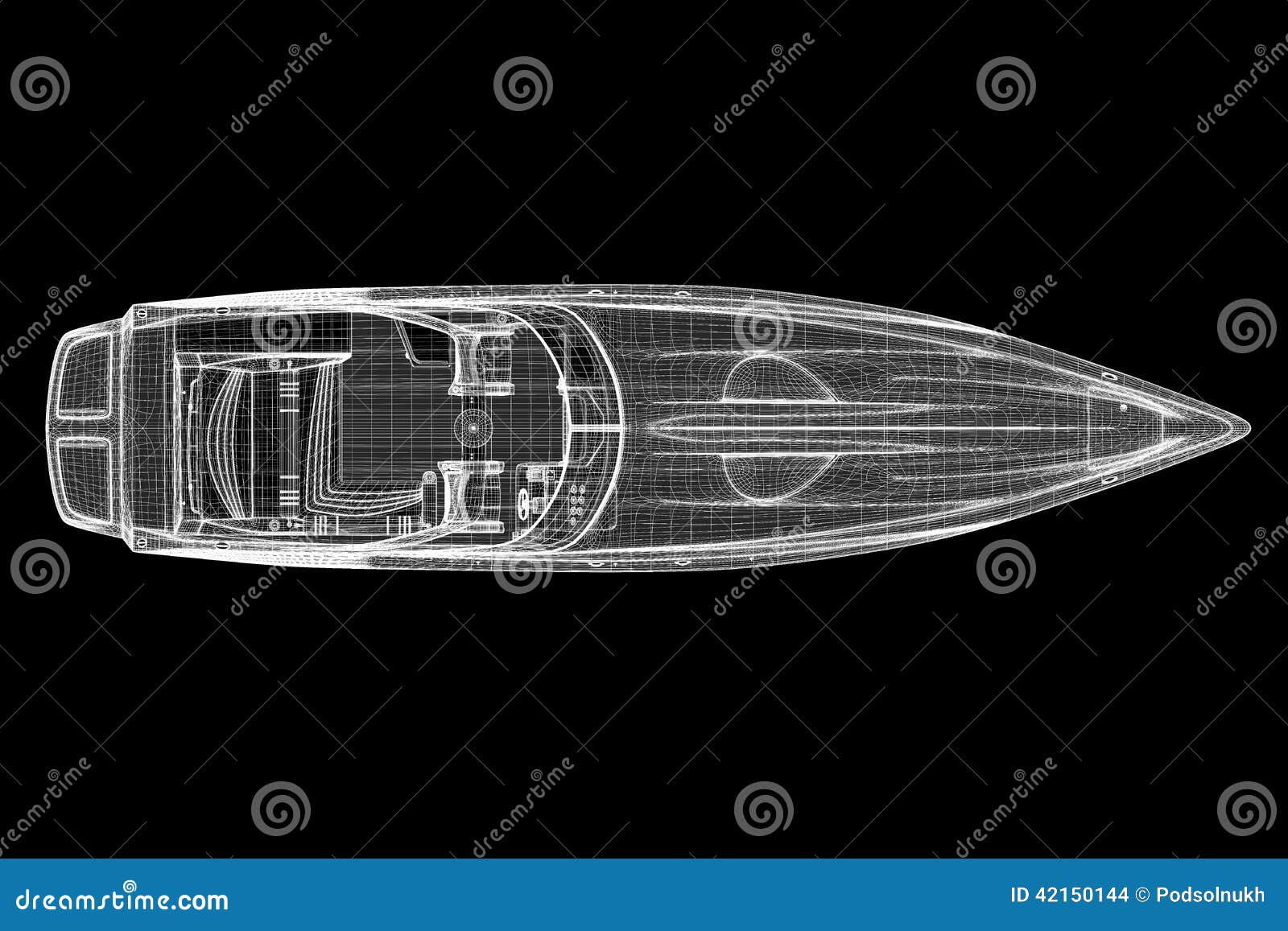 Speedboat, Speeding Powerboat Stock Photo - Image of race, recreational ...