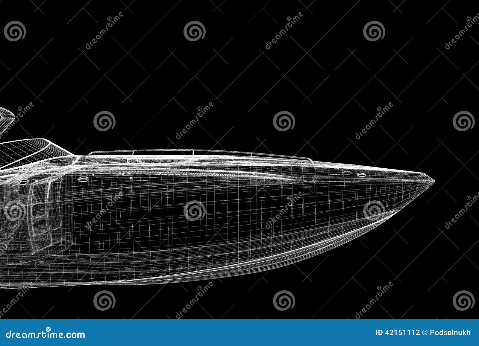 Speedboat, Speeding Powerboat Stock Illustration - Illustration of ...