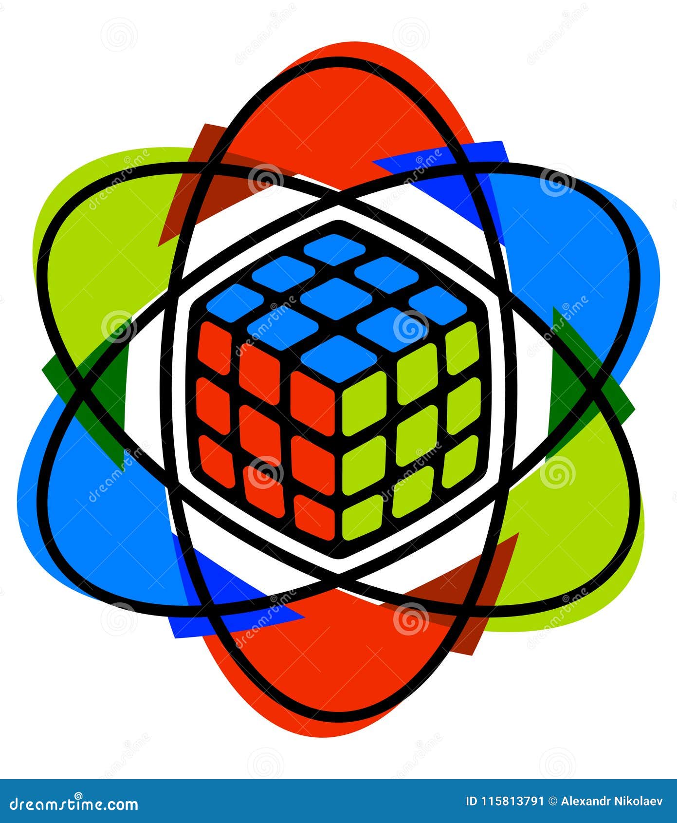 Speedcubing Logo Solved Rubik`s Cube in the Center of Colourful Design2 ... Speedcubing Logo Solved Rubik`s Cube in the Center of Colourful Design2 ...