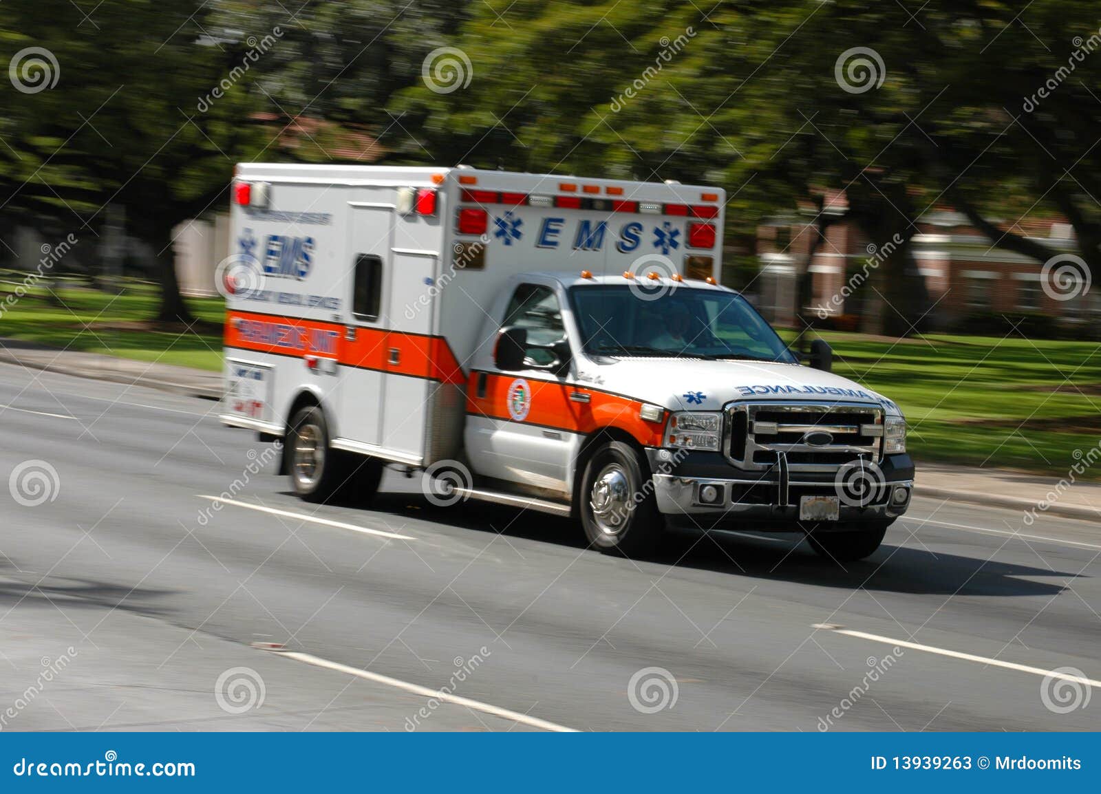 Speeding ambulance stock image. Image of danger, healthcare - 13939263