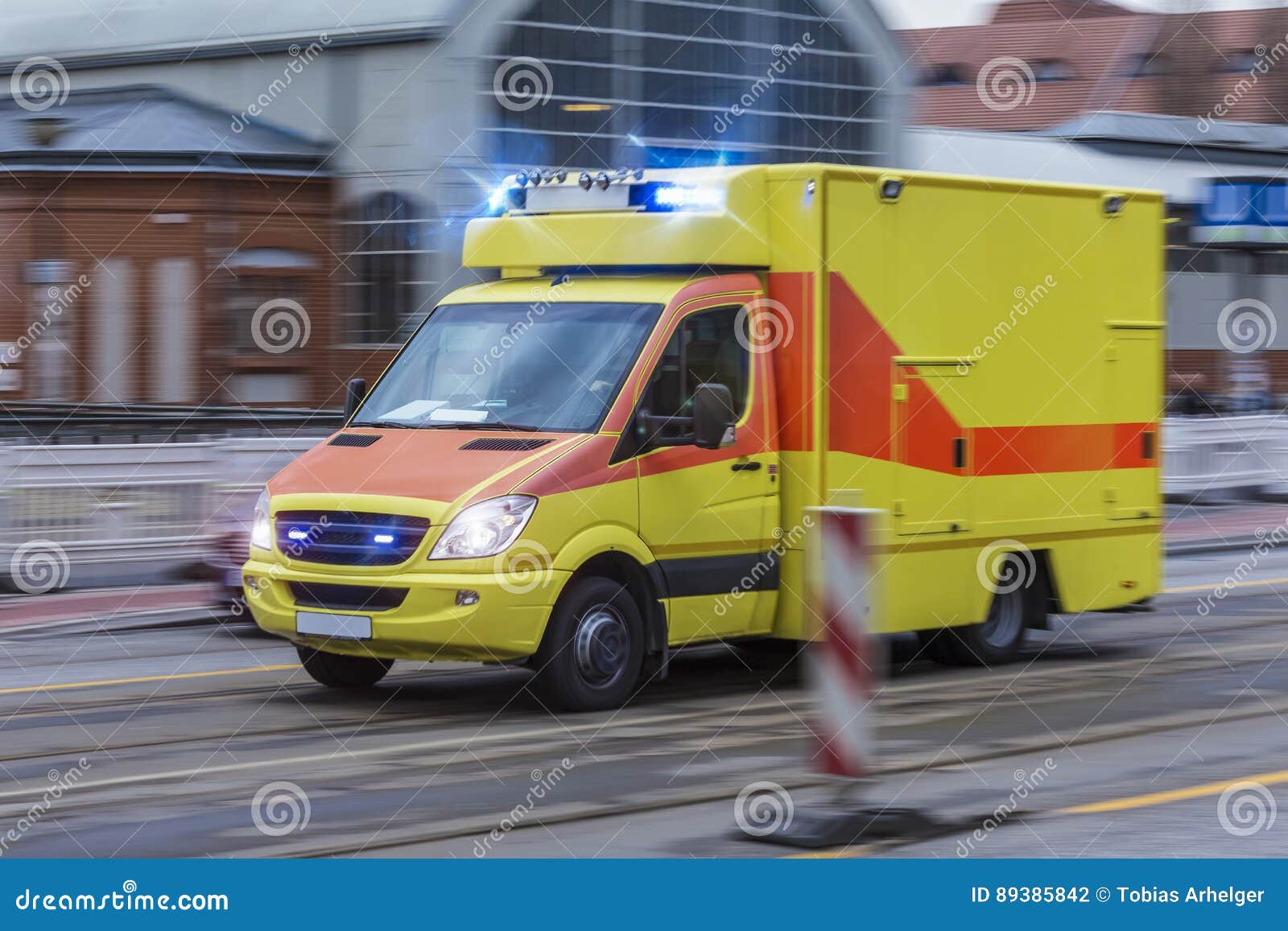 A speeding ambulance stock photo. Image of transportation - 89385842