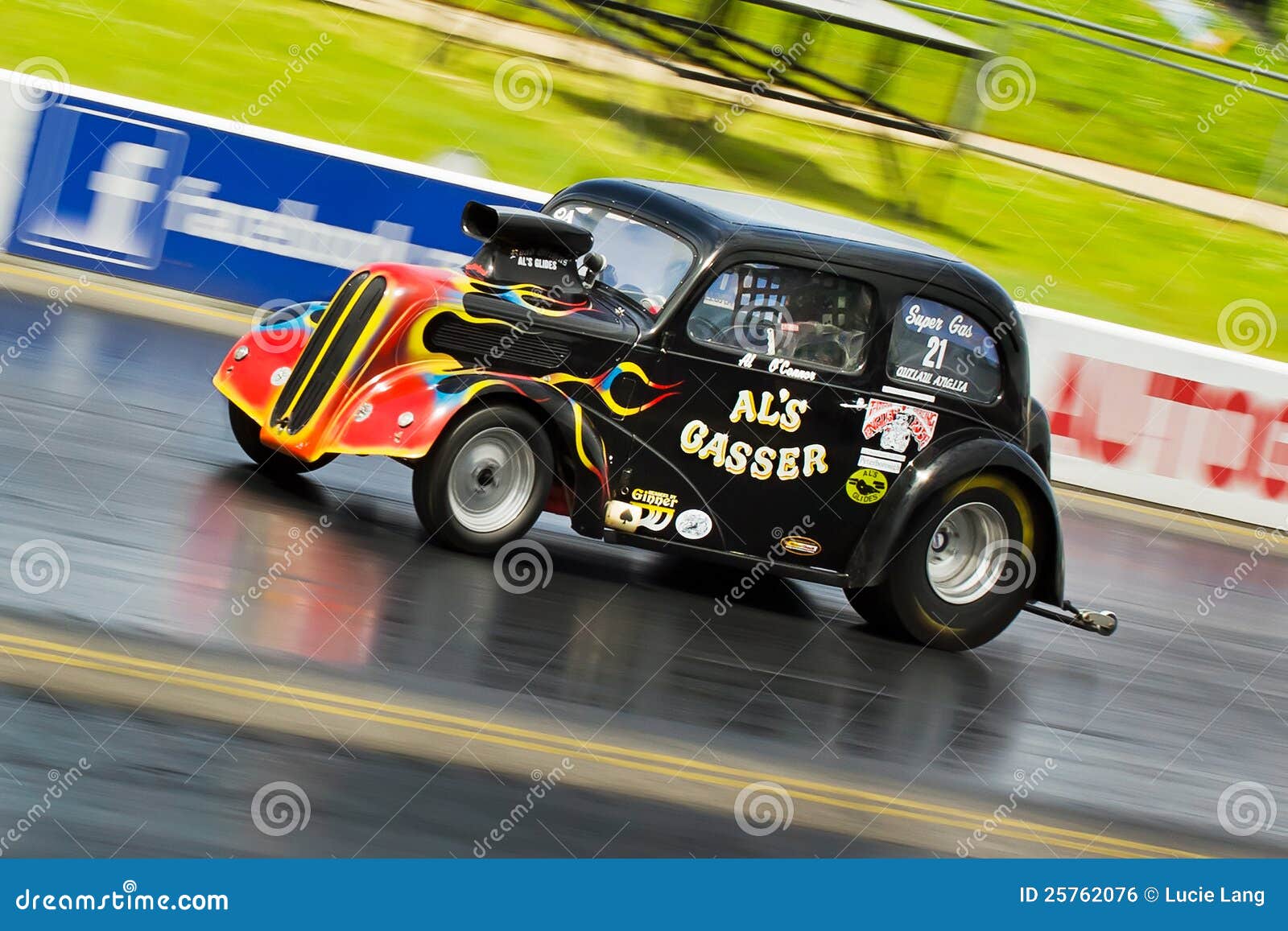 Speeding Americam Hot Rod Dragster Editorial Photo - Image of santa ...