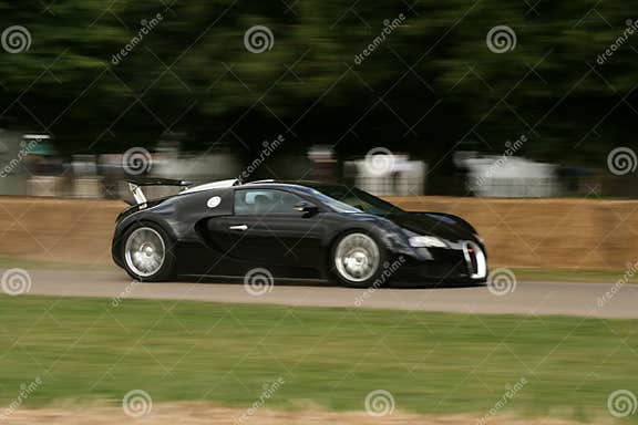 Speeding Black Bugatti Veyron Editorial Stock Photo - Image of luxury ...