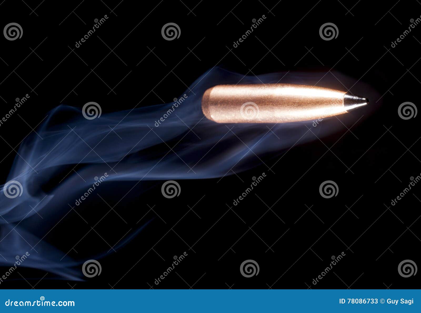 Speeding bullet stock image. Image of smoking, round - 78086733