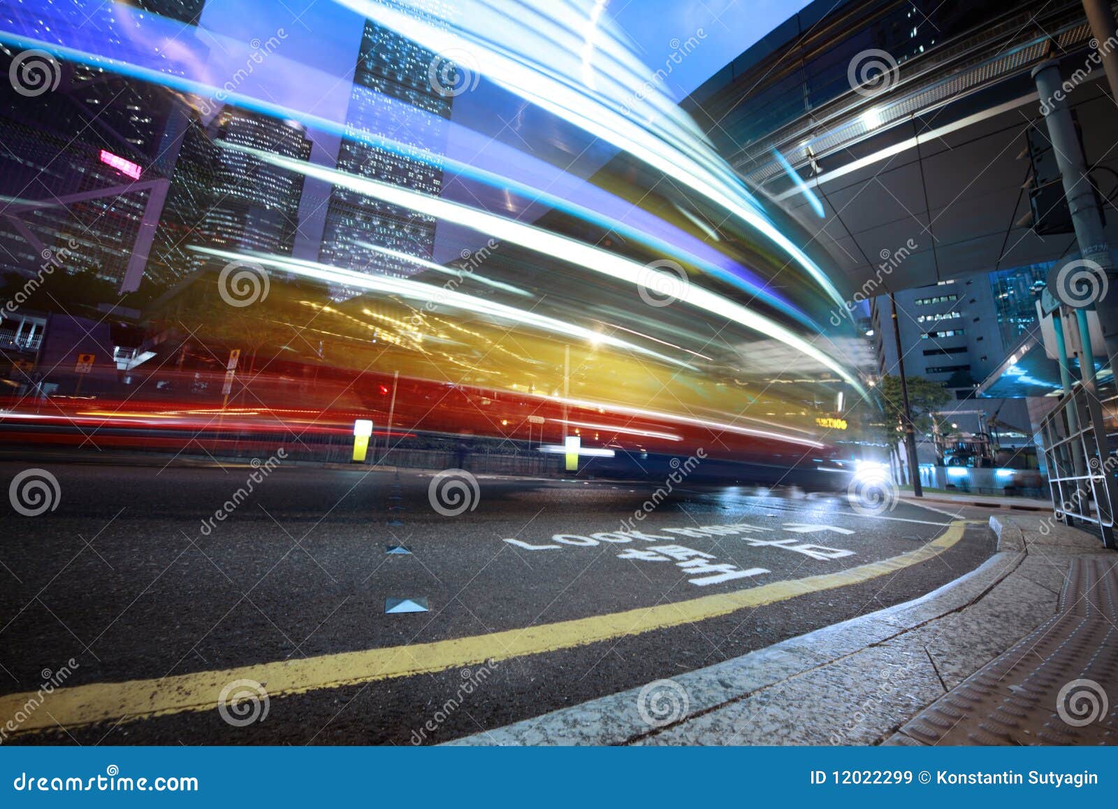 Speeding Bus, Blurred Motion. Stock Image - Image of color, express ...