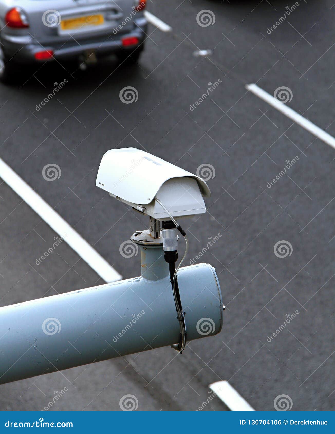 Speeding Cameras Overlooking the Motorway Stock Photo - Image of speed ...