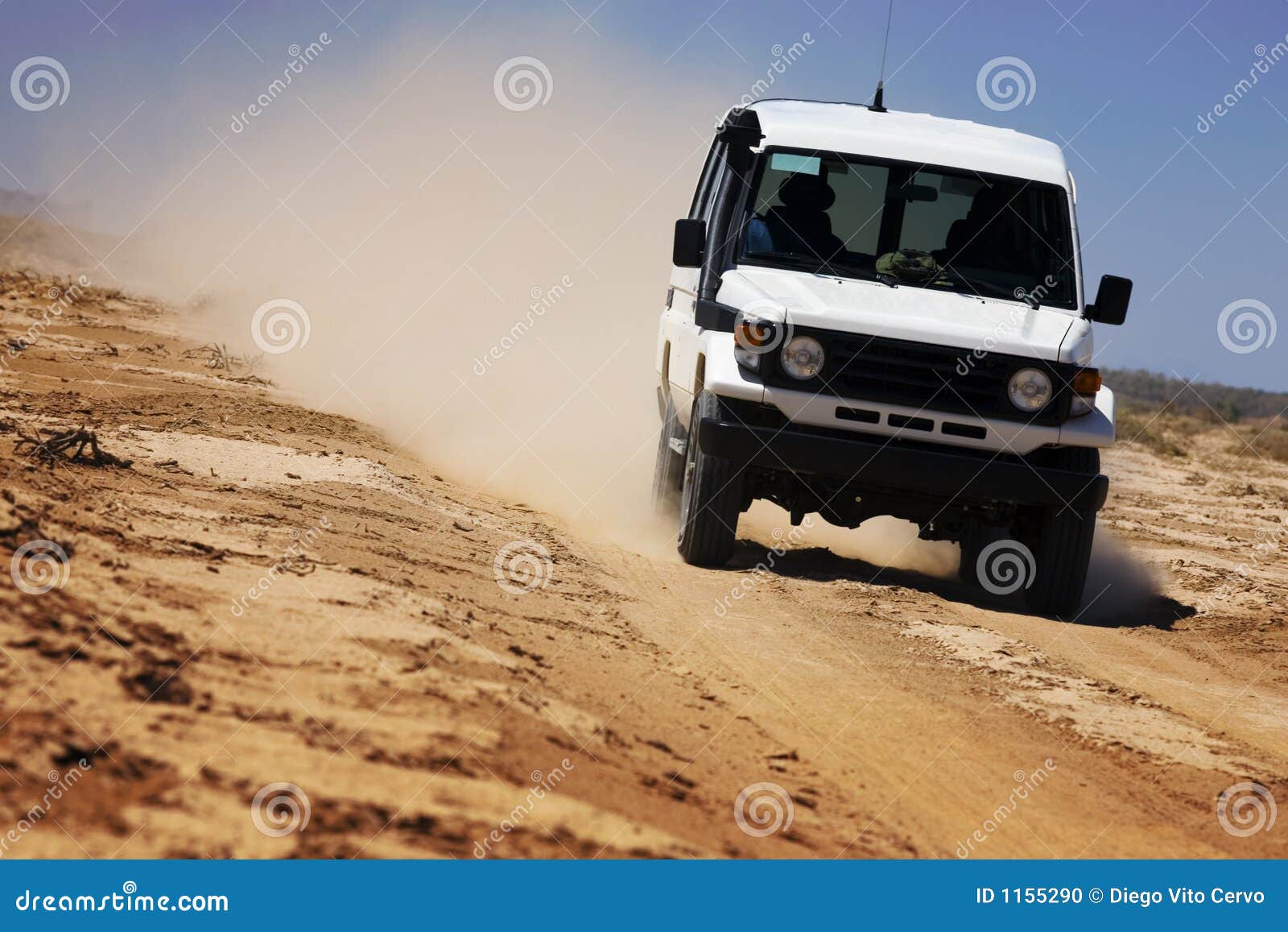 Speeding car stock photo. Image of automobile, desert - 1155290