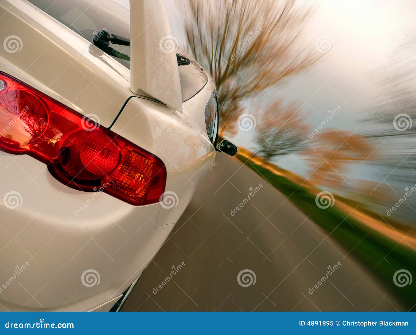Speeding Car stock image. Image of angle, freedom, automobile - 4891895