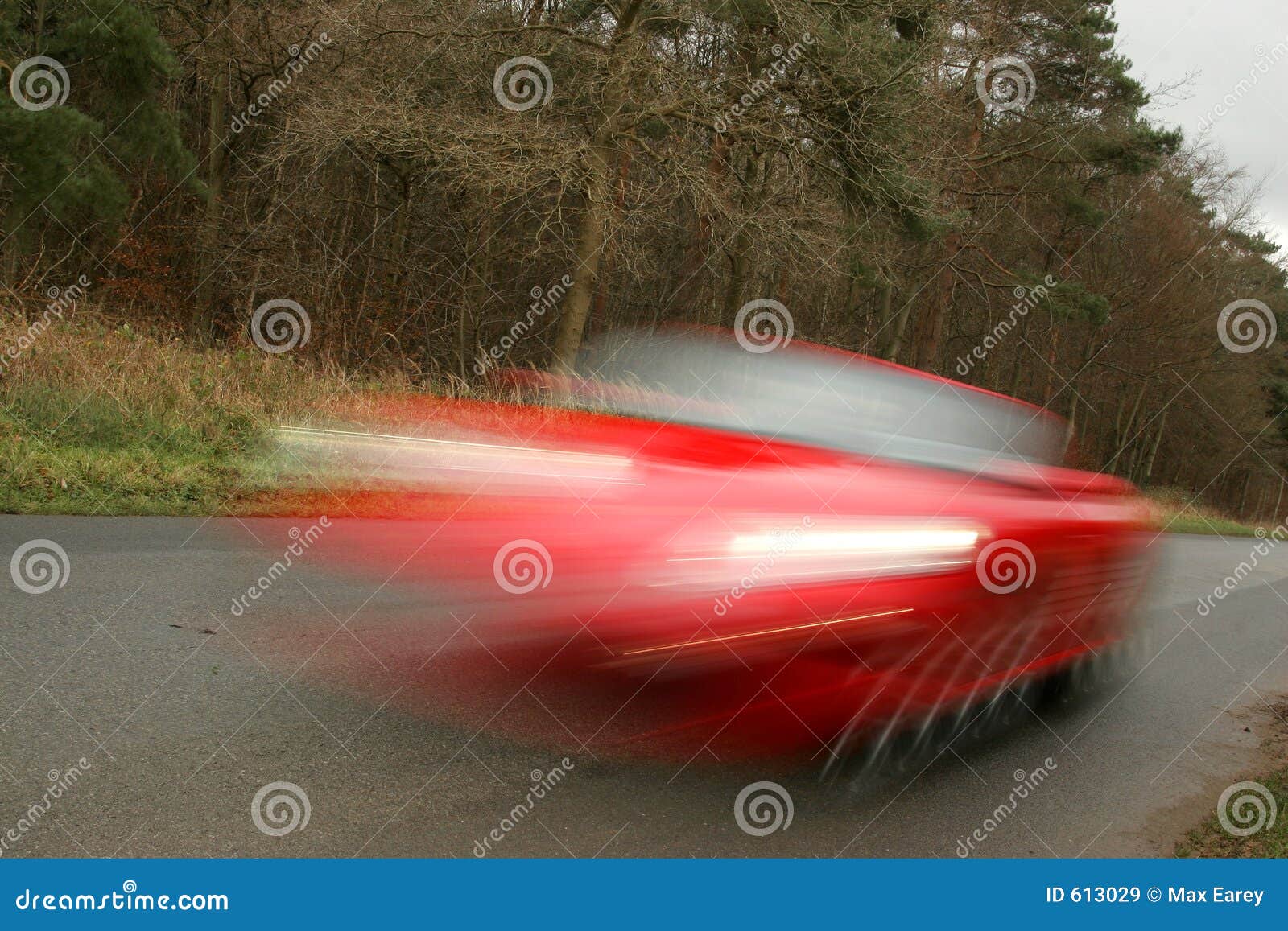 Speeding Car stock image. Image of trail, speed, pneumatic - 613029