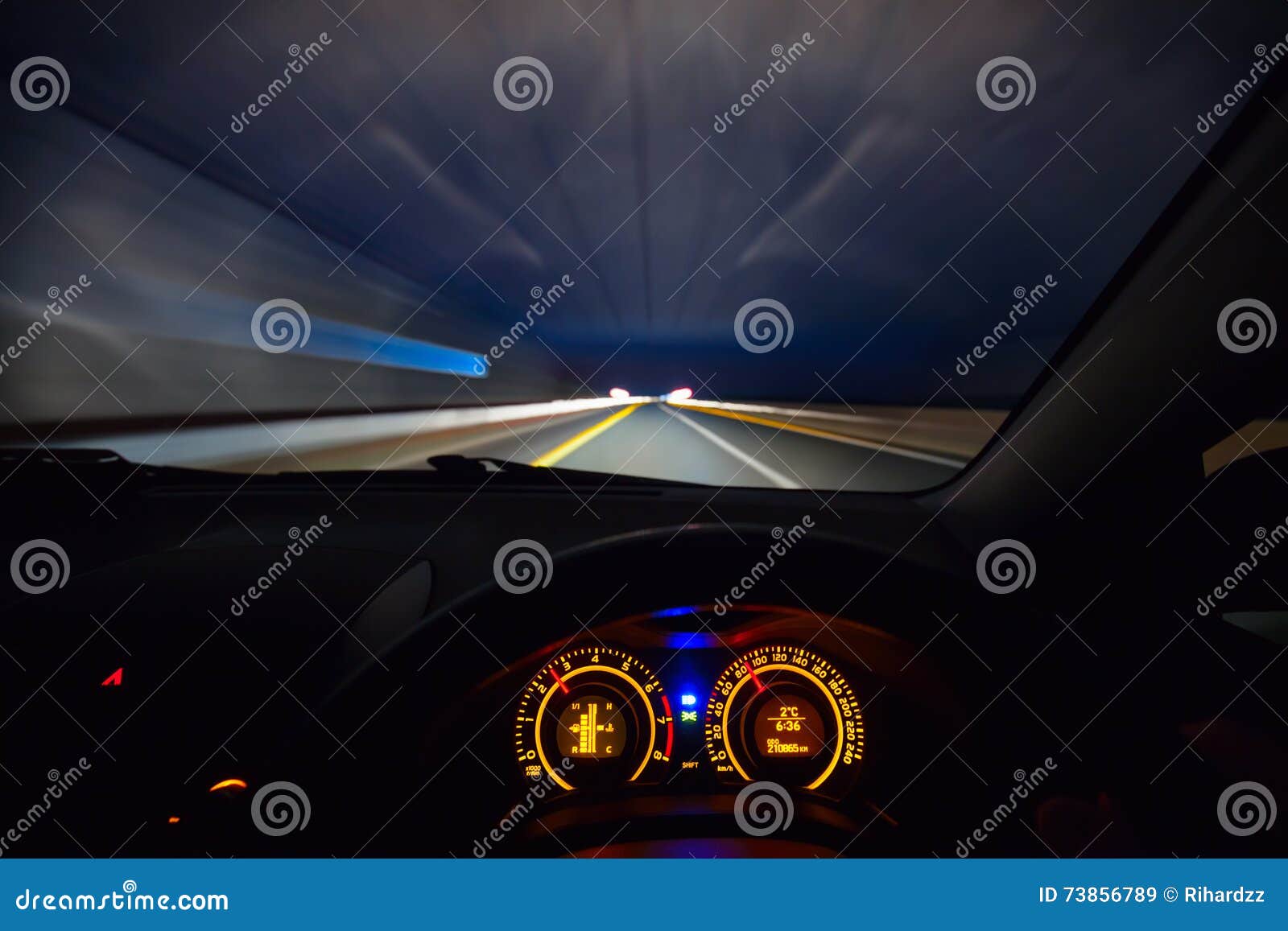 Speeding car dashboard stock image. Image of motoring - 73856789