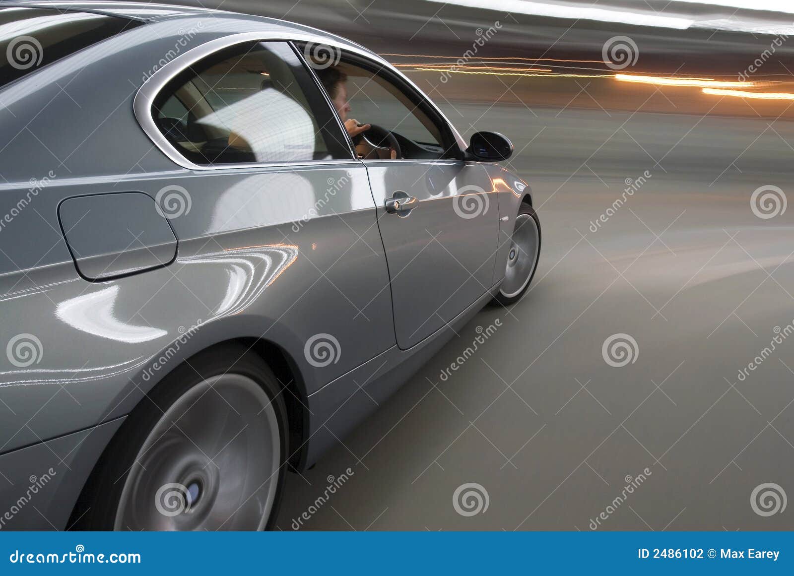 Speeding Car with Ligh Trails Stock Photo - Image of blurring, auto ...