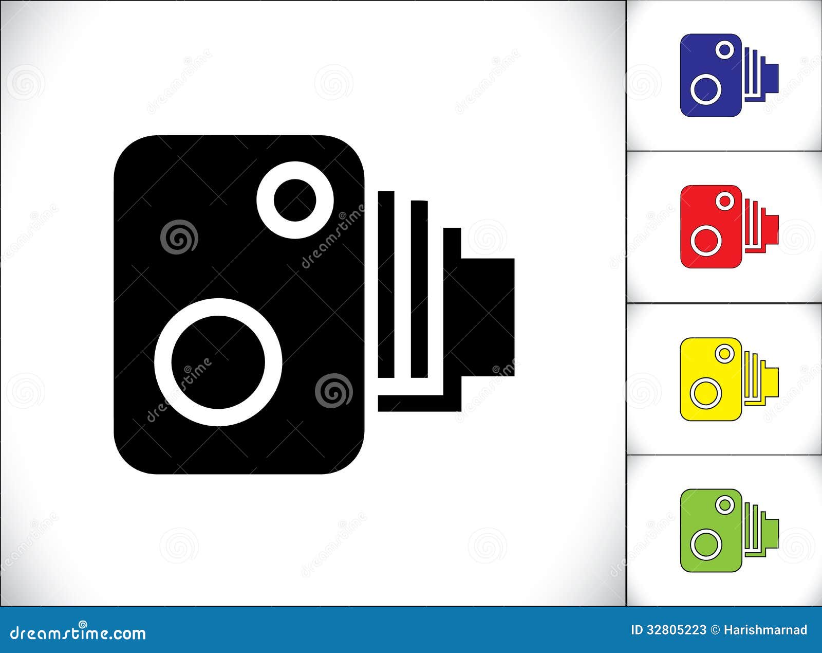 Speeding Car Over the Speed Limit Detection Camera Stock Illustration ...