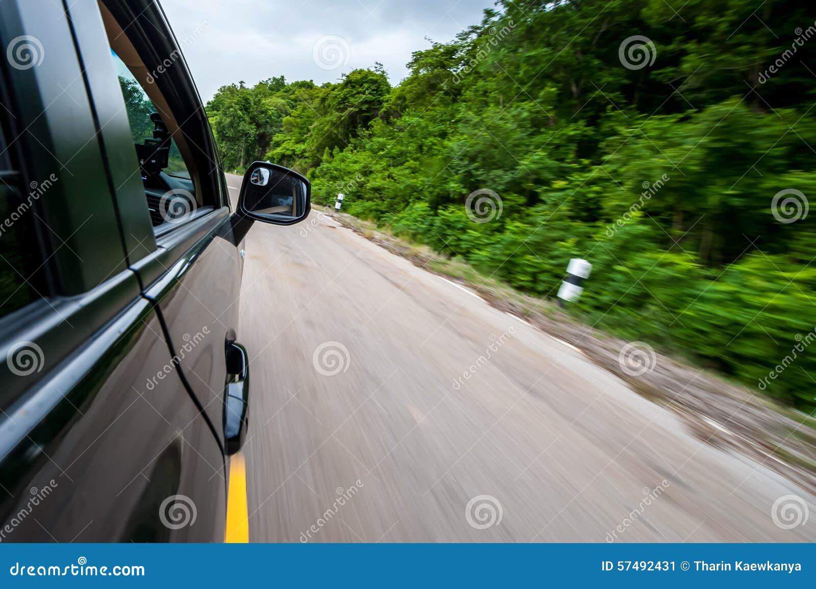 Speeding car stock image. Image of asphalt, bright, outdoors - 57492431