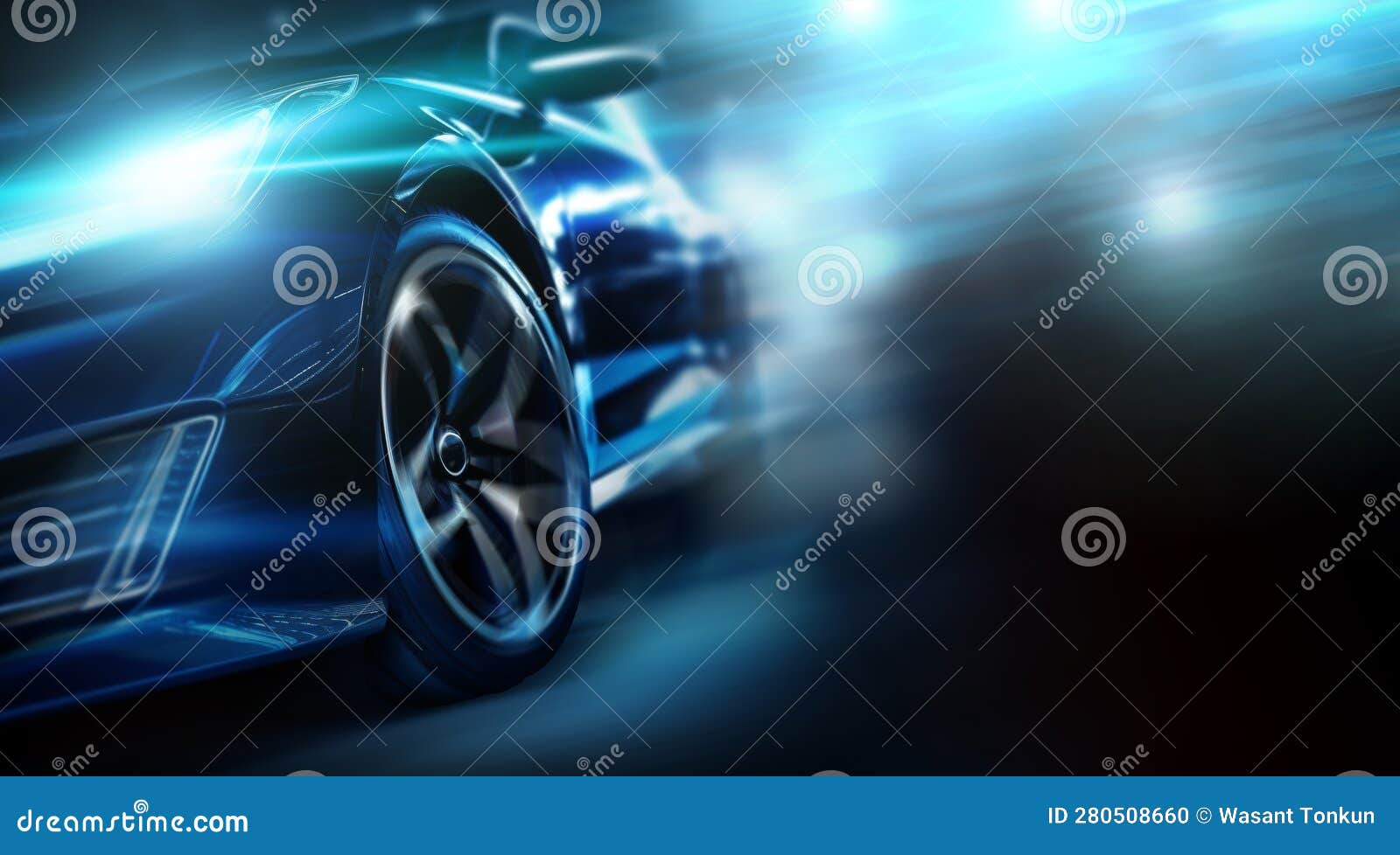 Speeding Car with Speedometer Stock Illustration - Illustration of ...