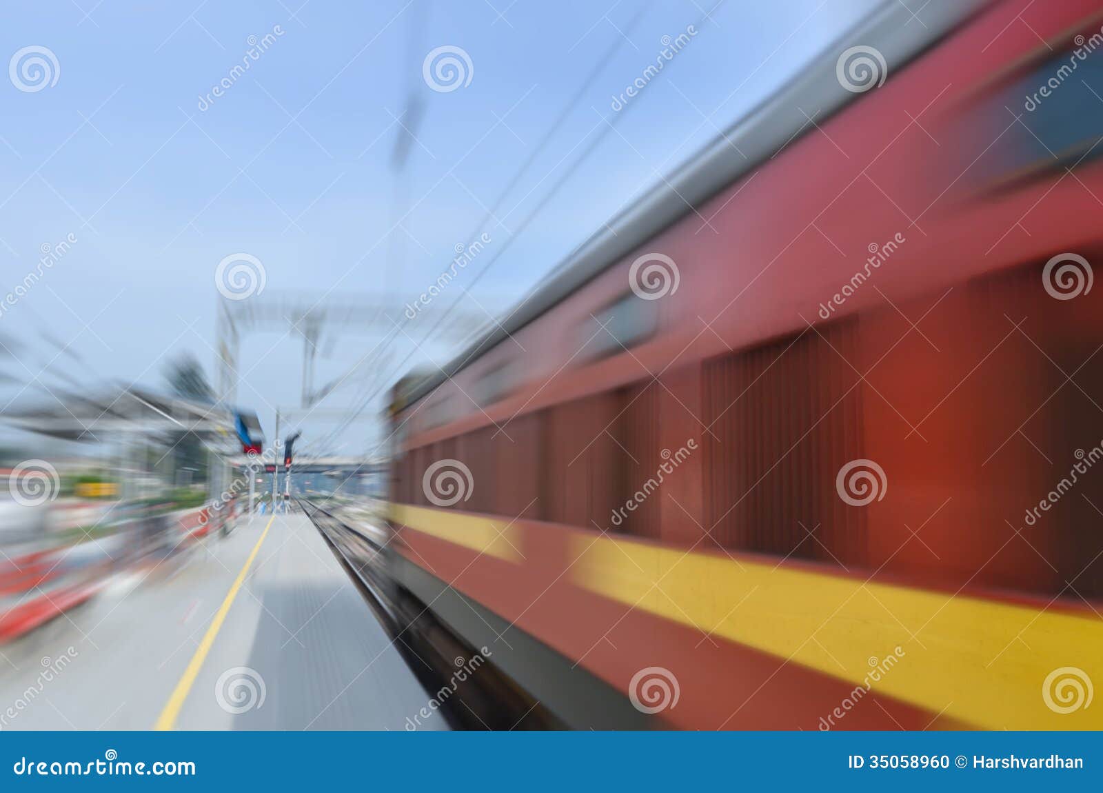 Speeding fast train stock photo. Image of india, commuter - 35058960