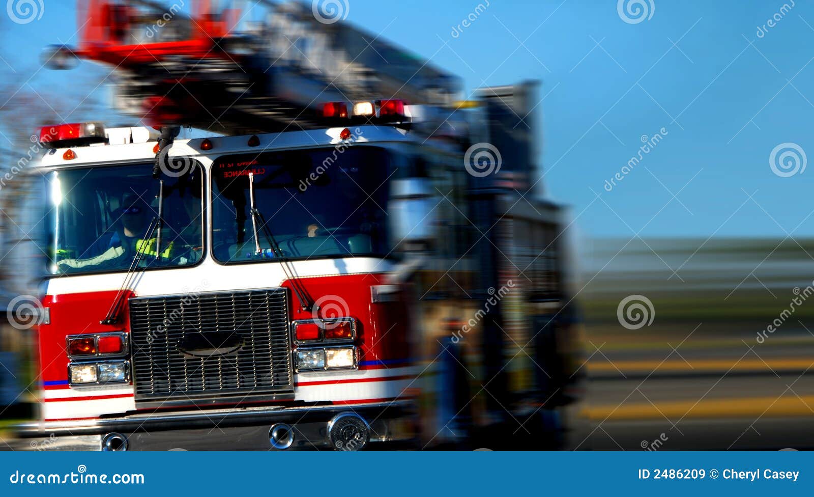 Speeding Firetruck stock image. Image of emergency, fast - 2486209