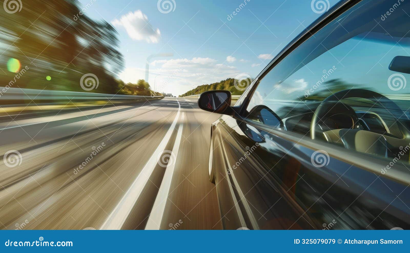 Speeding through the Highway, POV Front View of Driving Car at Enormous ... Speeding through the Highway, POV Front View of Driving Car at Enormous ...