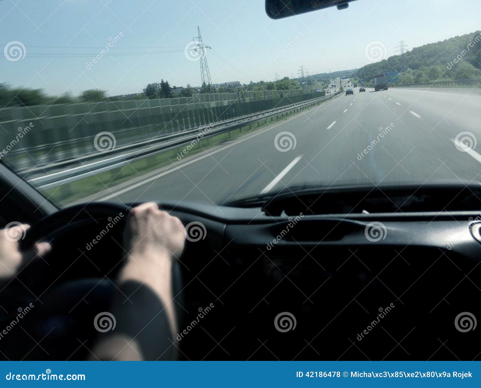 Speeding on the highway. stock photo. Image of energy - 42186478