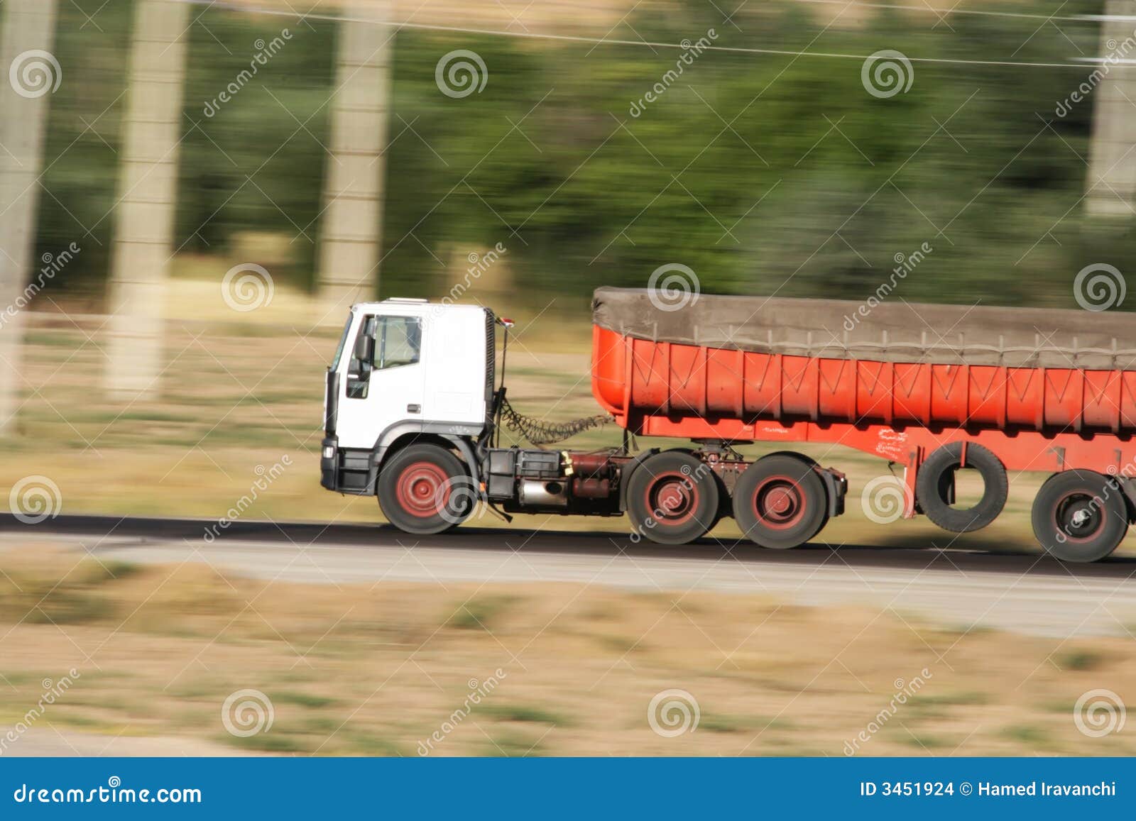 Speeding lorry on road stock photo. Image of speeding - 3451924