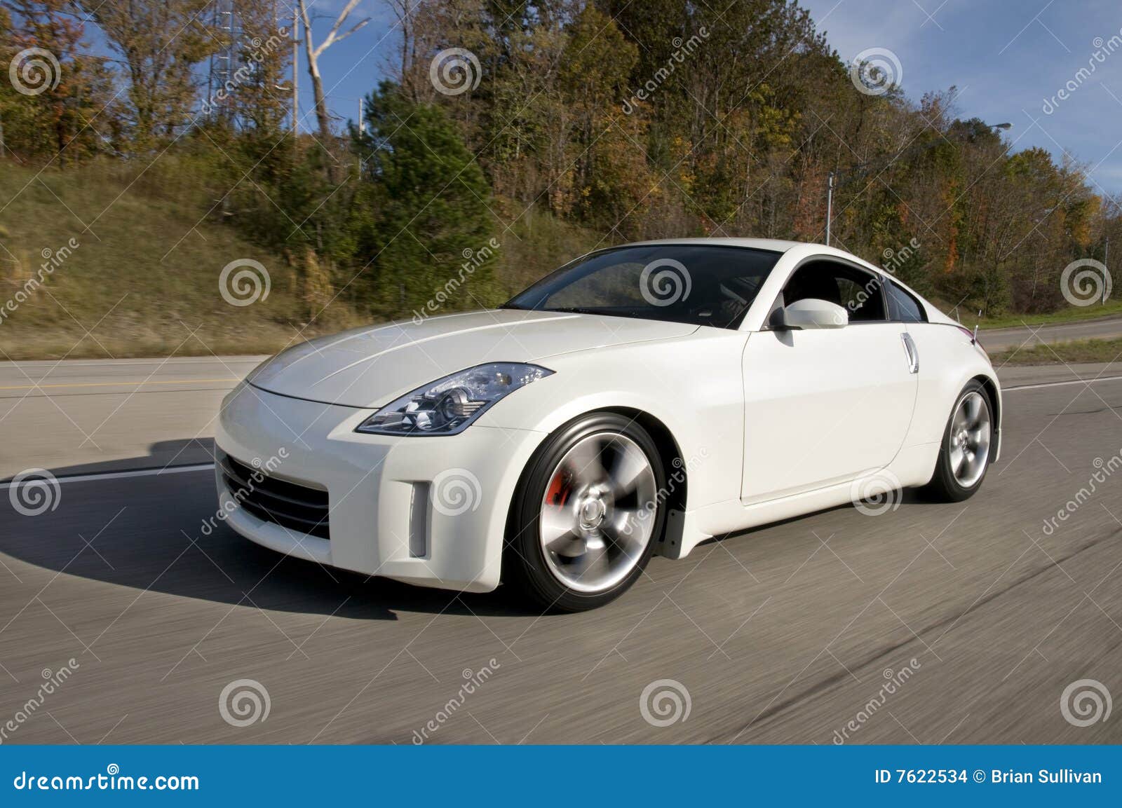 Speeding Nissan 350Z stock photo. Image of performance - 7622534