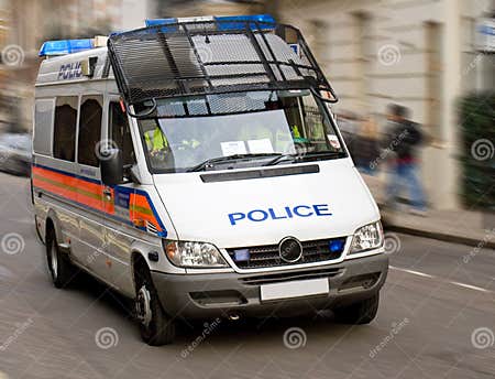 Speeding police van stock photo. Image of abstract, enforcement - 19720514