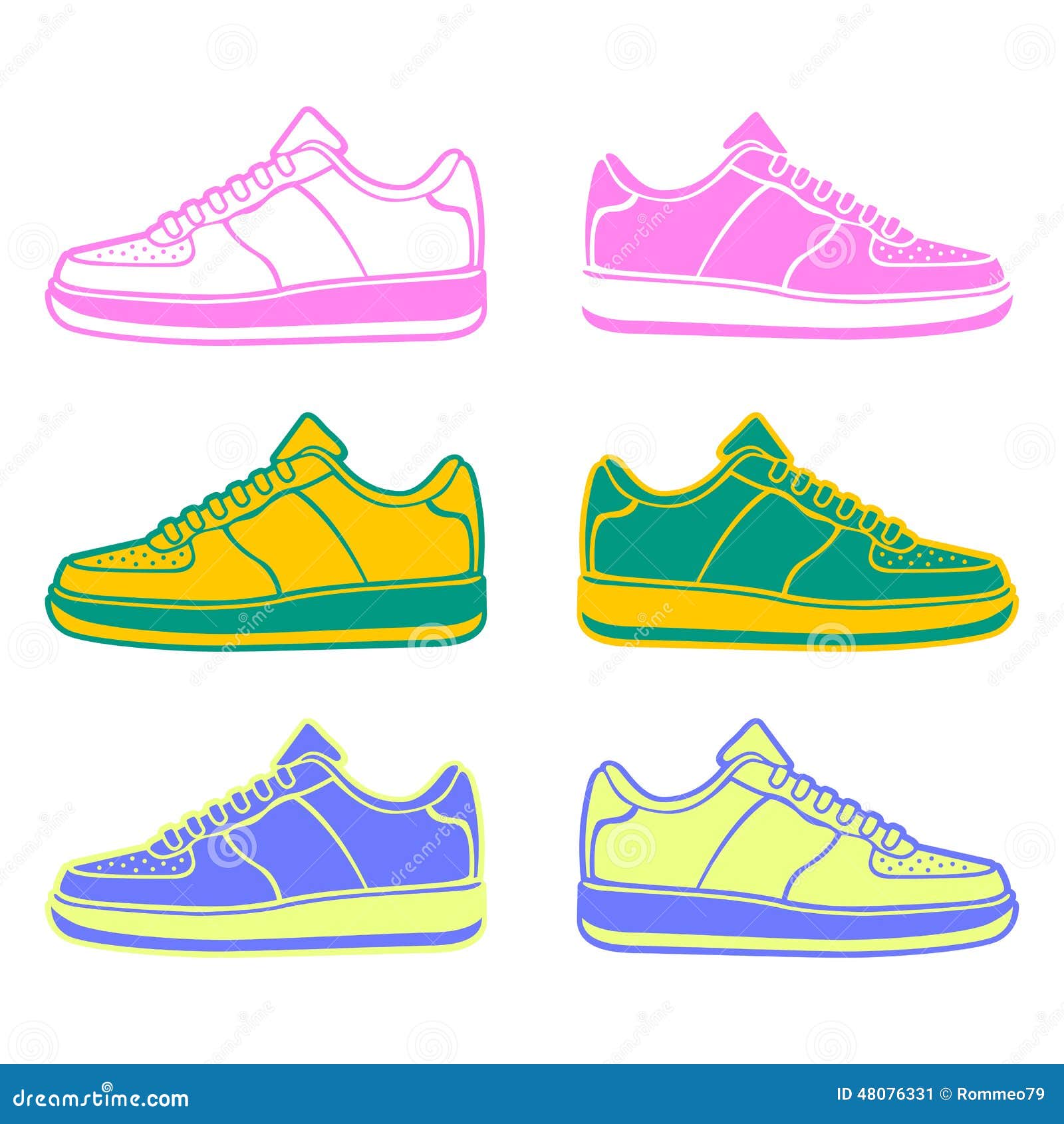 Speeding Running Shoe Icons Color Variations Stock Vector ...
