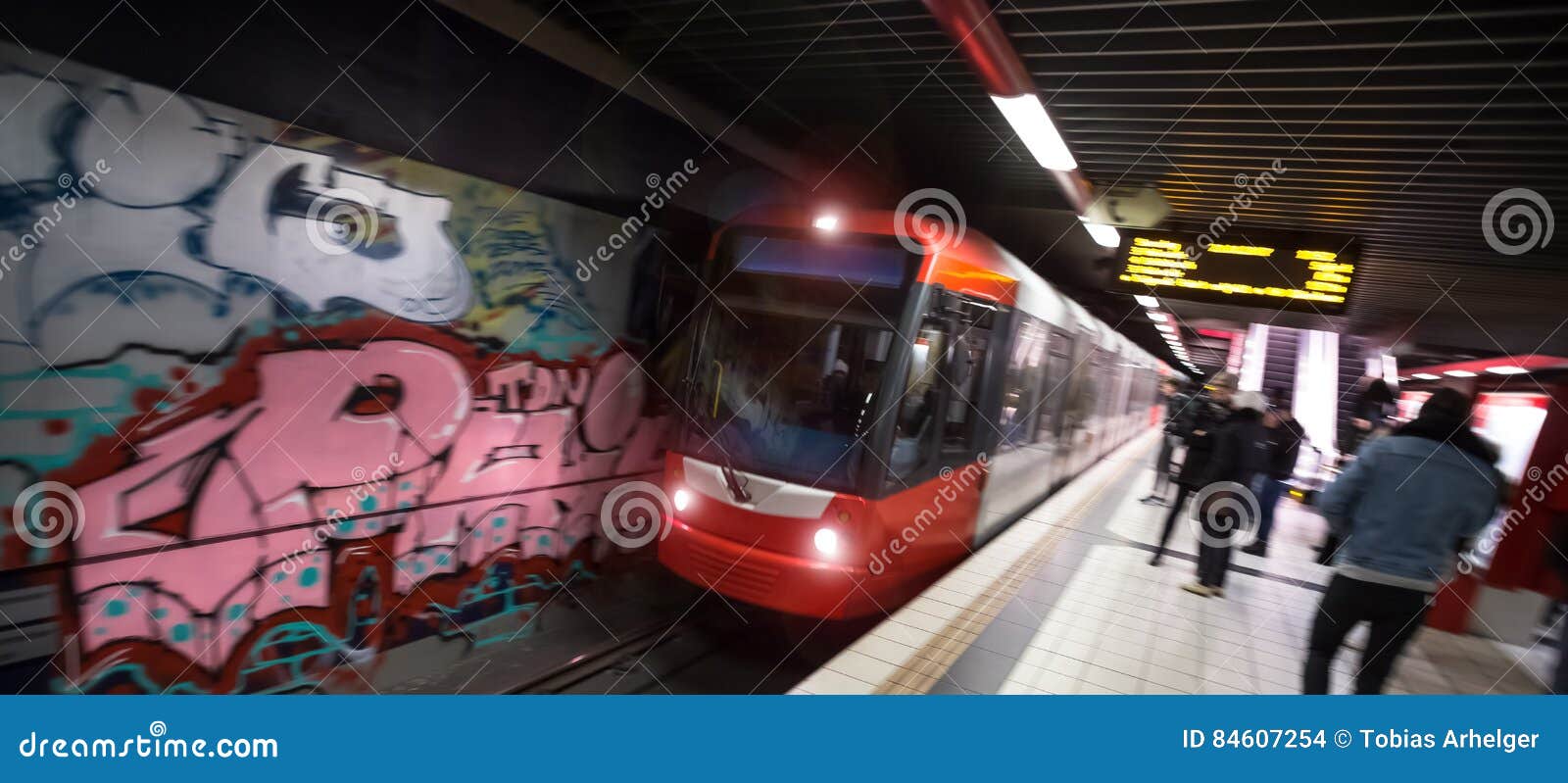 Speeding subway stock photo. Image of railroad, plain - 84607254