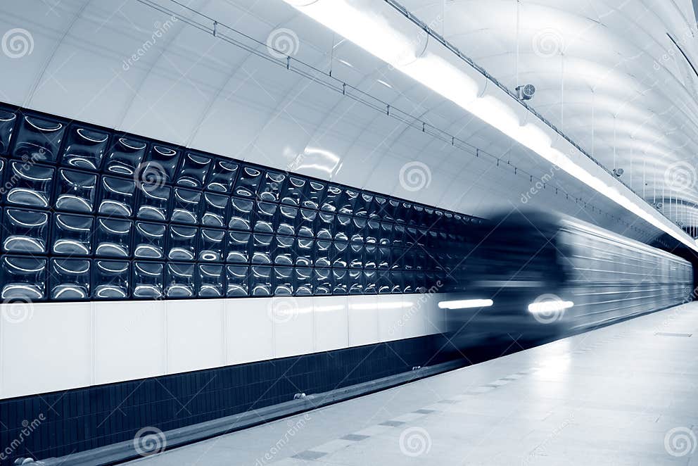 Speeding Subway Train stock image. Image of city, speeds - 1746625