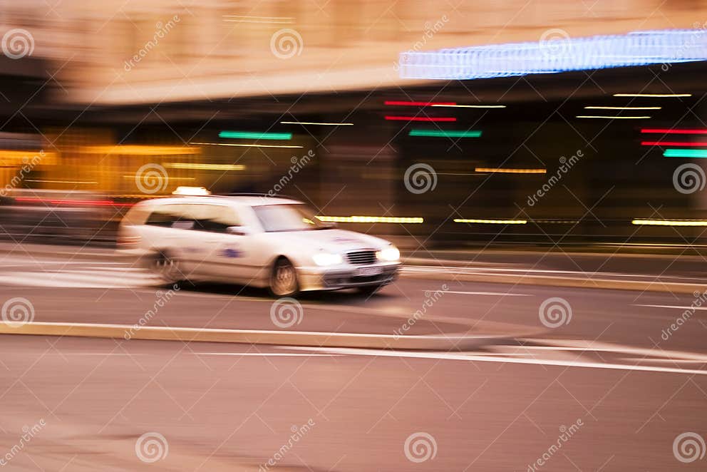Speeding Taxi stock image. Image of fast, abstract, drive - 512785