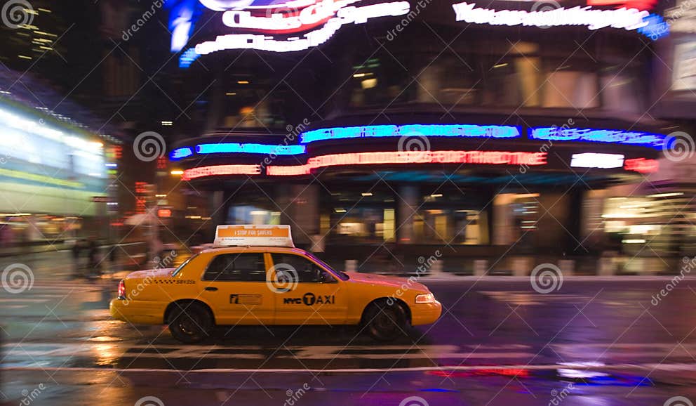 Speeding taxi editorial stock image. Image of colorful - 8089099
