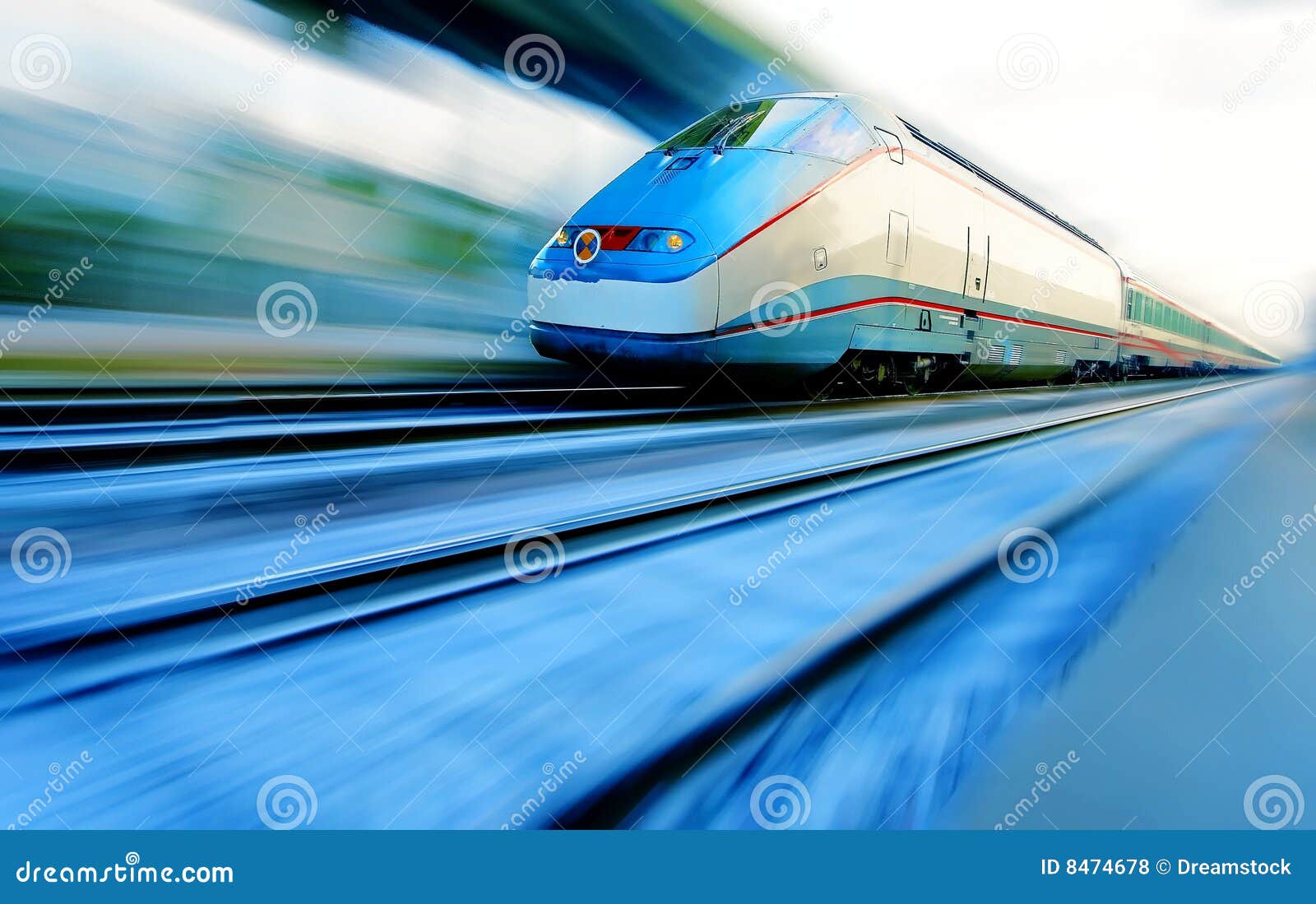 Speeding train stock photo. Image of passenger, technology - 8474678