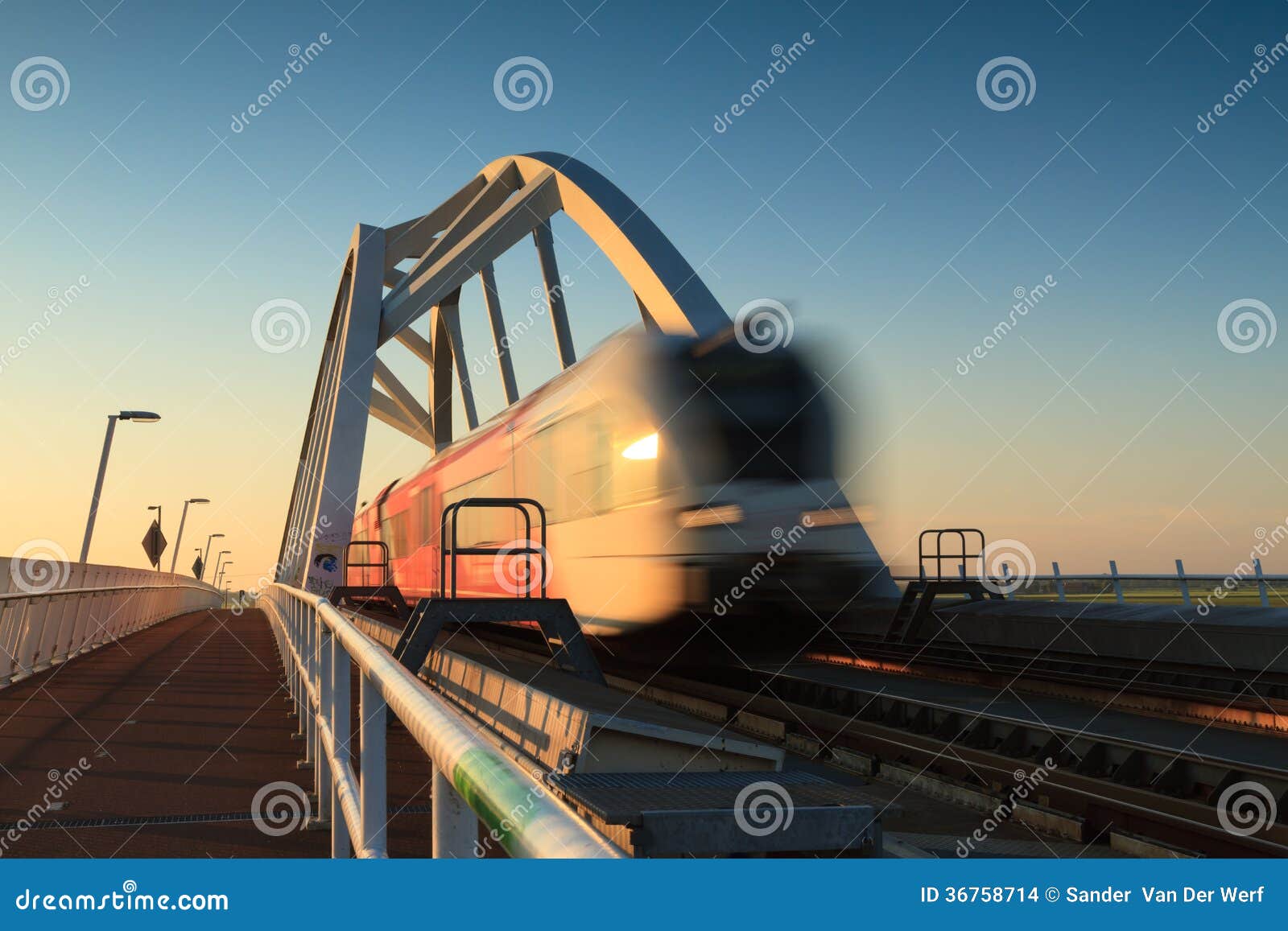 Speeding train stock photo. Image of night, motion, groningen - 36758714