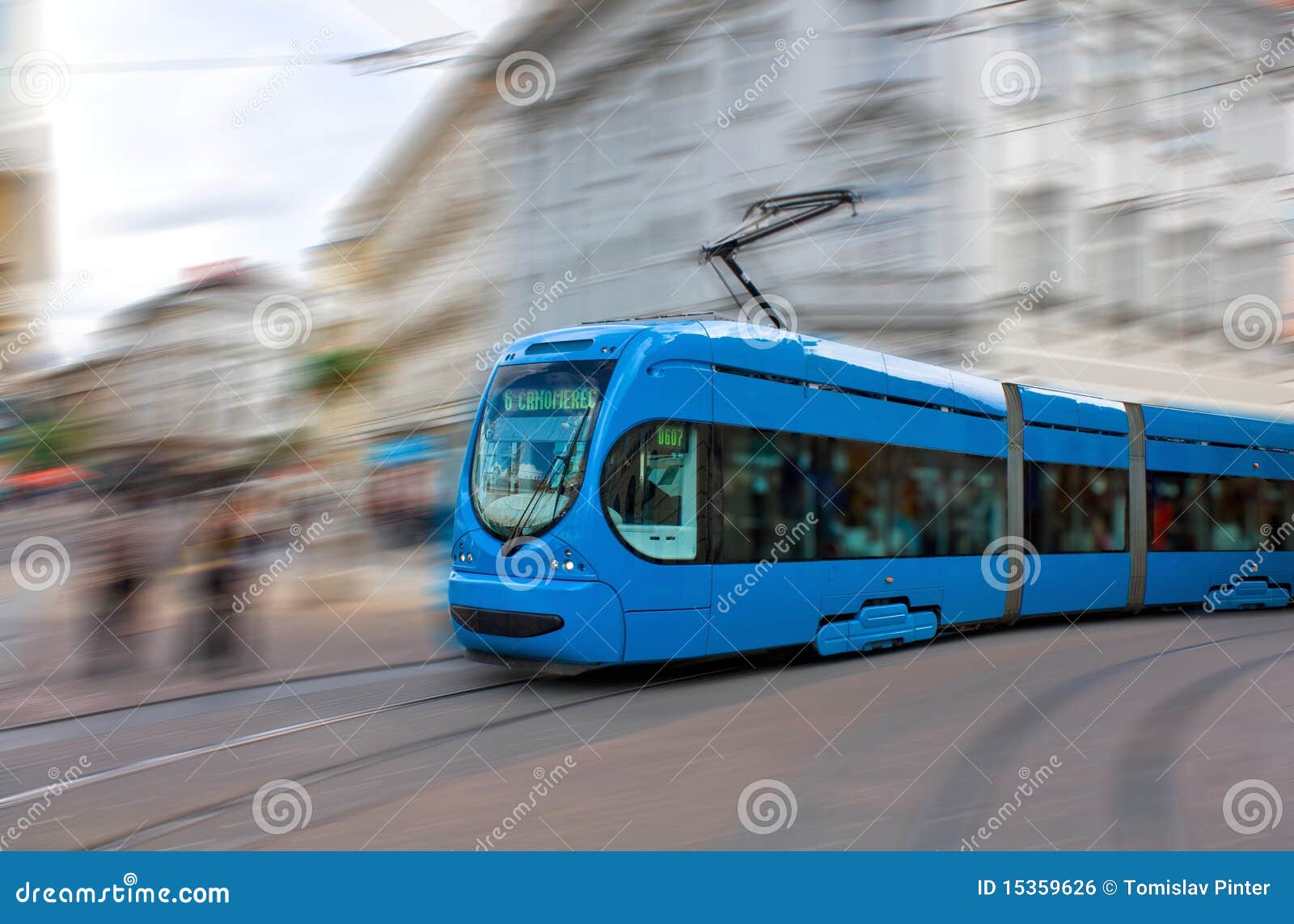 Speeding tram stock photo. Image of lamp, location, ride - 15359626